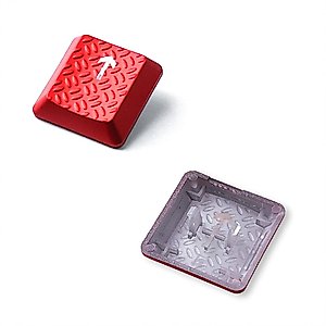 HUYUN Texture Tactility Backlit Keycaps Replacement for GL Tactile Switch Logit G813/G815/G913/G915 TKL RGB Mechanical Gaming Keyboard (WASD+Arrow Keys Red)