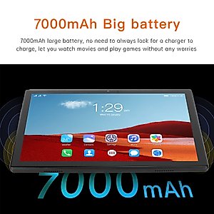 PA13 2 in 1 5G WiFi Tablet with Keyboard, 10.1 Inch FHD USB C Calling Tablet for Android12, 8GB RAM 256GB ROM, 7000mAh Octa Core PC Tablet with Front 5MP Rear 13MP Camera for Daily (US Plug)