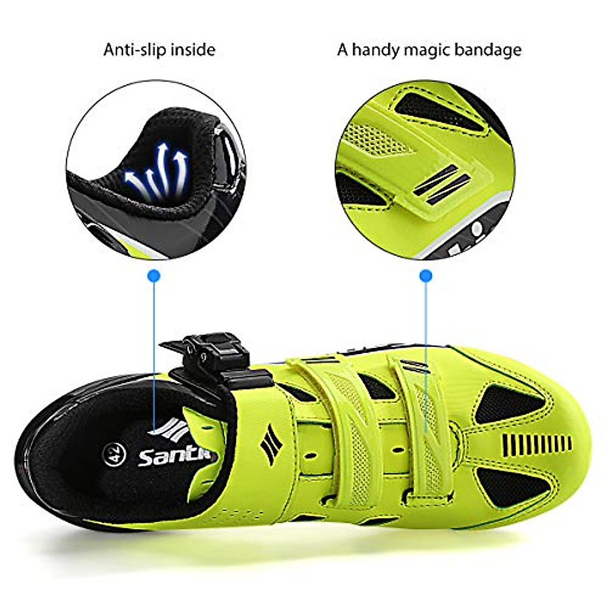Santic Lock-Free Cycling Shoes MTB Shoes Road Bike Shoes Cycling Sneakers Unlocked Cycling Shoes