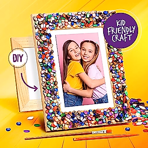 DIY Mosaic Picture Frame Kit for Kids - Arts and Craft Kits for Girls & Boys - Crafts for 6-14 Year Old - Photo Birthday Gifts for Ages 6, 7, 8, 9, 10, 11, 12, Gift for Teens, Tweens, 6-8, 8-12, 10-12