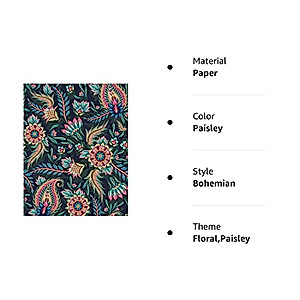 JiffDiff Floral Wallpaper Peel and Stick Vintage Wallpaper Paisley 17.3"x118" Navy Dark Blue/Pink Wallpaper Self Adhesive Contact Paper for Home Bedroom Cabinets Renter Friendly Wallpaper