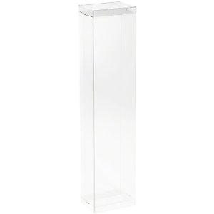 DollSafe Clear Folding Display Box for thin 11-12 inch Dolls and Action Figures, 3" W x 2" D x 12.5" H, Pack of 10
