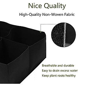 2 Pack Fabric Raised Garden Beds 2FT X 2FT 4 Holes Square Fabric Raised Planting Bed for Vegetables Outdoor and Indoor