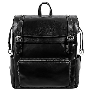 Time Resistance Leather Backpack Travel Bag Carry On Full Grain Real Leather Bag