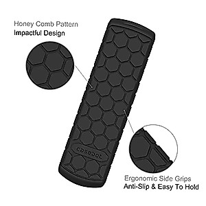 CaseBot Remote Case for Fire TV Stick 4K Max/Fire TV Stick (2nd and Later) / Fire TV Stick Lite/Fire TV Cube - Anti-Slip Silicone Cover for Alexa Voice Remote (2nd Gen and 3rd Gen), Black