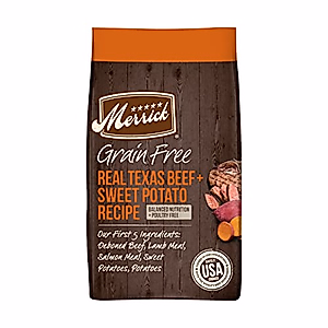 Merrick Dry Dog Food, Real Texas Beef and Sweet Potato Grain Free Dog Food Recipe - 22.0 lb. Bag