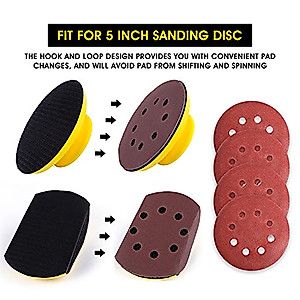 S SATC Sanding Blocks 5 Inch Hook and Loop Sanding Block 2 PCS Round and Mouse Hand Sanding Block for Wood Furniture Restoration Home Arts and Crafts