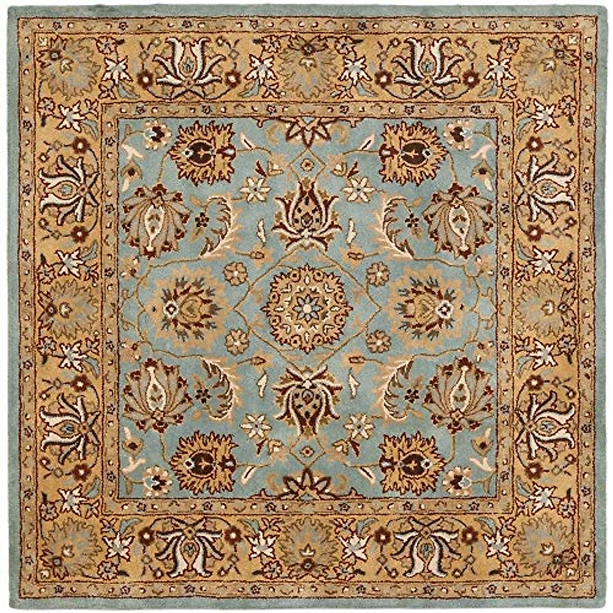 SAFAVIEH Heritage Collection 9' x 12' Blue/Gold HG958A Handmade Traditional Oriental Premium Wool Area Rug