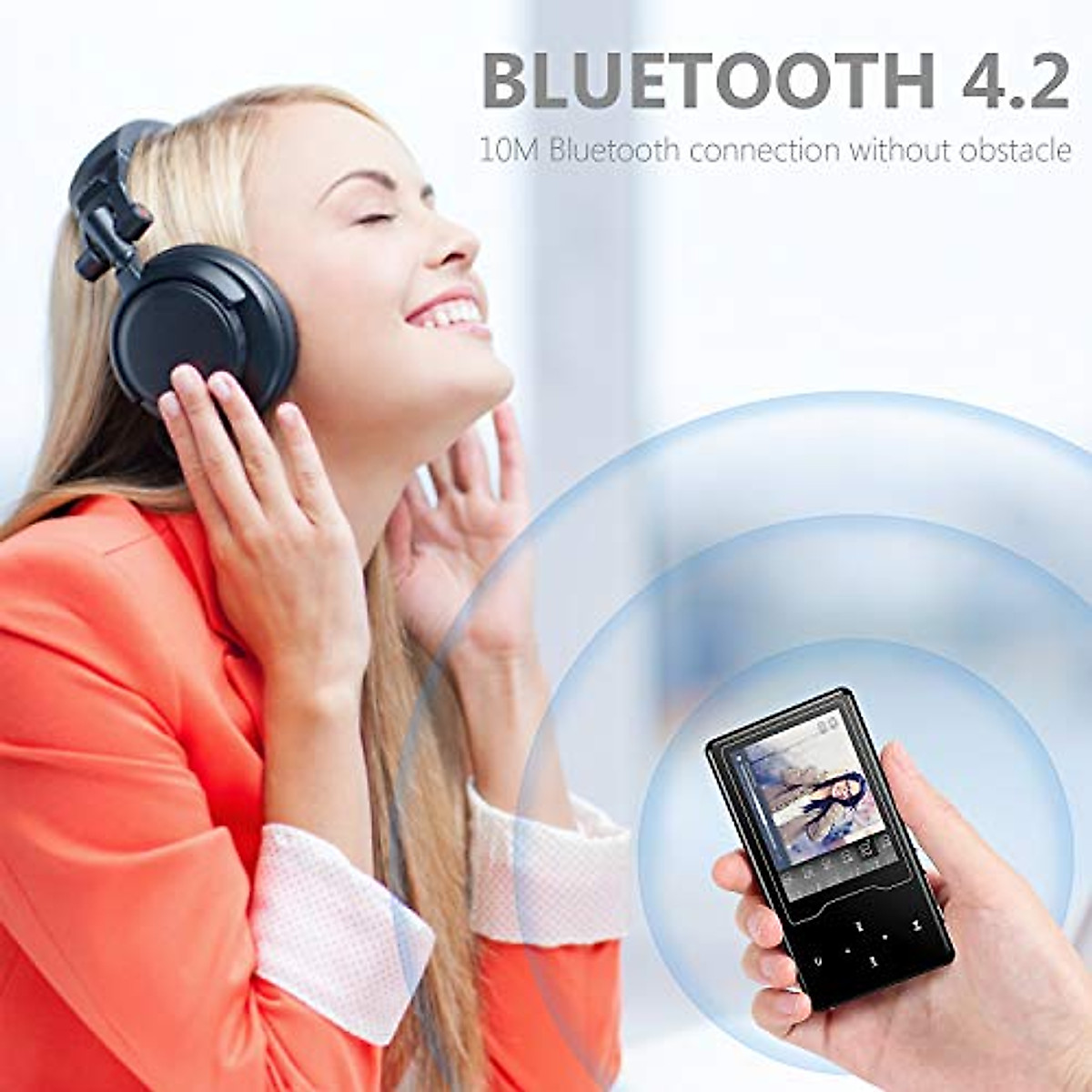 MP3 Player with Bluetooth 5.2, BERENNIS 16GB Portable HiFi Lossless Sound 2.4" Large Screen Music Player with FM Radio Voice Recorder Video Player, Support up to 128GB