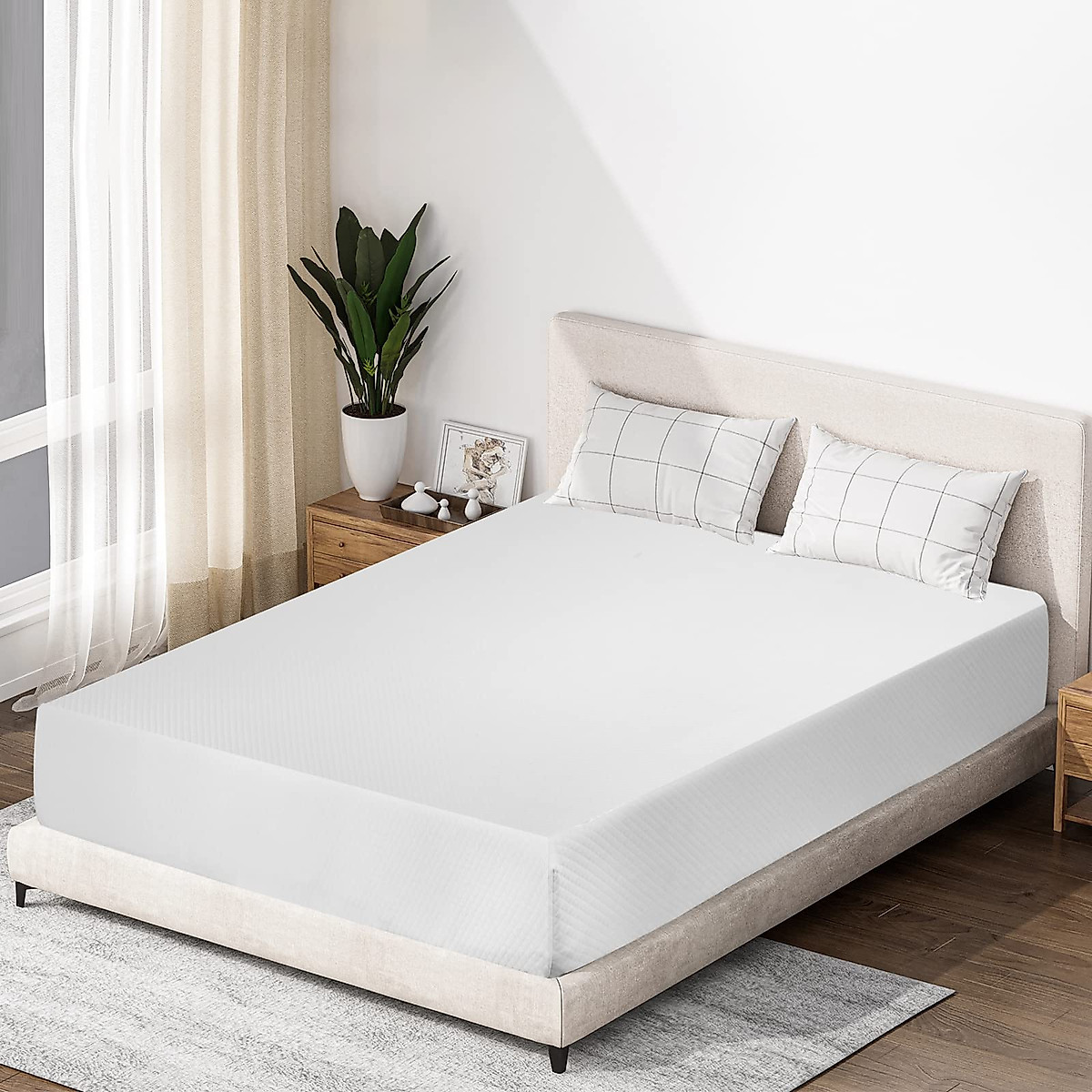 CL.HPAHKL Gel Memory Foam Mattress 10 inch Queen Size Mattress with Removable Soft Cover Medium Firm Mattresses CertiPUR-US Certified/Bed-in-a-Box for Cool Sleep Relieving Pressure Relief