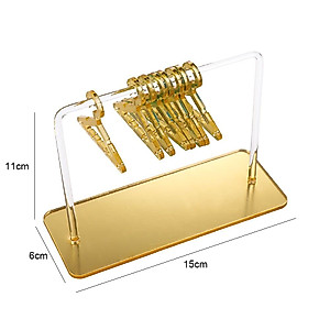 1PCS Earring Display Stand,Multi-color Coat Hanger Shape Display Stand Transparent Earrings Holder Acrylic Jewelry Display Organizer(Gold)