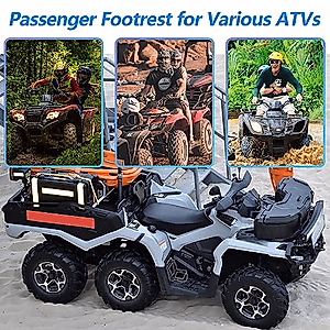Pairs ATV Foot Rests for 4 Wheeler Rear Passenger Foot Pegs Universal Foldable Footrest Compatible for Polaris Sportsman Scrambler Grizzly Foreman Cforce Fourtrax