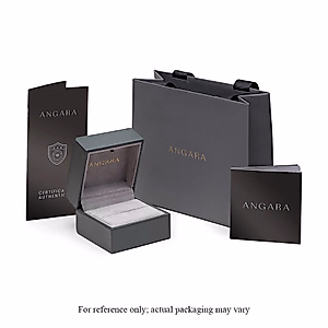 Angara Natural 1.45 Ct Peridot and 0.31 Ct Diamond Side Stones Ring for Women in 14K White Gold (Grade-AAA | Size-8x6mm) | August Birthstone, Birthday, Engagement, Anniversary Jewelry Gift For Women