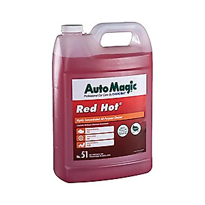 Auto Magic Red Hot All-Purpose Cleaner - Heavy-Duty Cleaner for Interior and Exterior - 128 Fl Oz