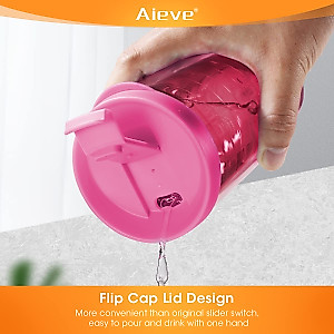 Aieve Leakproof Travel Lids, 4 Pack Replacement Tumbler Lid Compatible with Tervis Tumbler 16 oz