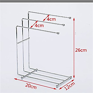 N/A Stainless Steel Kitchen Countertop Vertical Rag Rack Storage Rack Small Towel Drying Rack