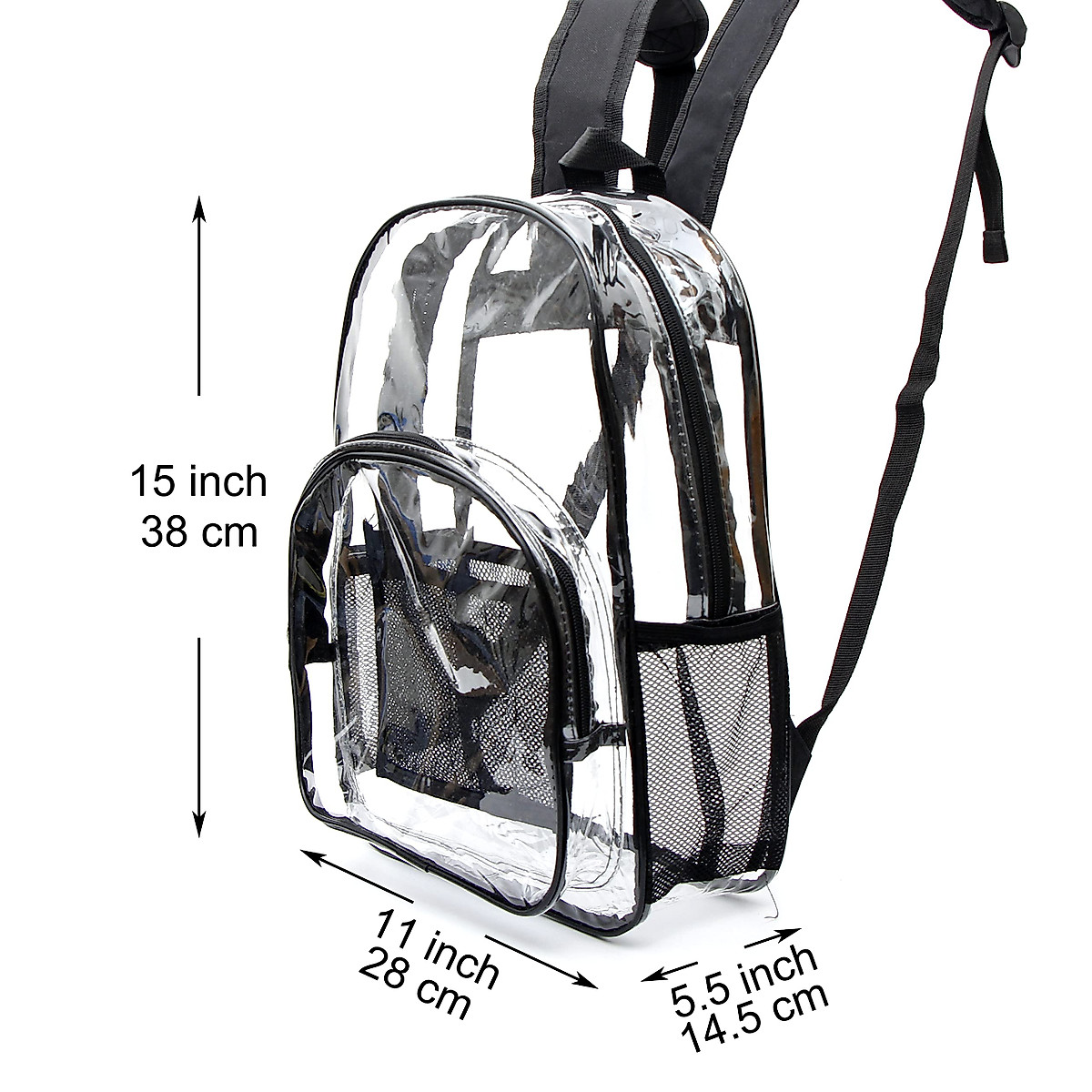 Youngever Large Clear Backpack, Stadium Approved Clear Bag, Adjustable Strap Clear Backpack