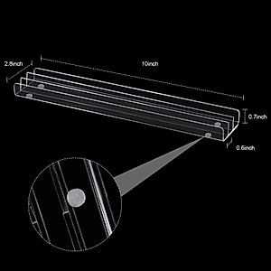 Skylety 8 Pieces Acrylic Domino Racks Acrylic Domino Trays Holders Acrylic Domino Holders Organizer Tray Acrylic Racks for Mexican Train, Dominoes Not Included (Clear)