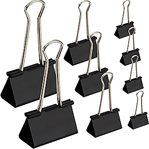 40pcs 0.75 inch Binder Clips Paper Clamps, Paper Binder Clips, Binder Clips Small Size, Small Paper Clips, Office Clips (Small)