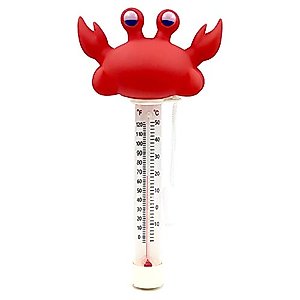 XY-WQ Floating Pool Thermometer, Large Size Easy Read for Water Temperature with String for Outdoor and Indoor Swimming Pools and Spas (Crab)