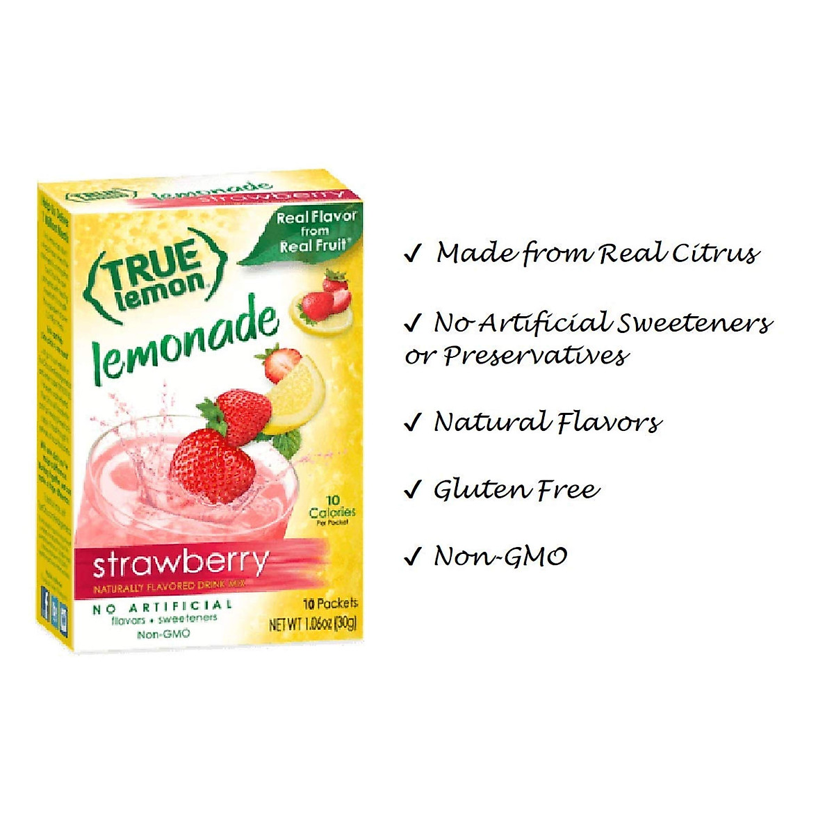 Strawberry Lemonade True Citrus Lemon 10 Count Box