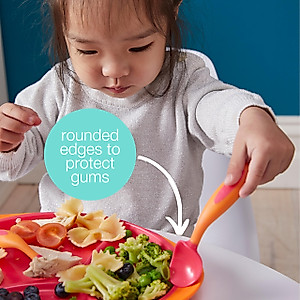 b.box Toddler Cutlery Set: Patented FLORK™ Designed Fork, Spoon & Travel Case, Easy Grip Handles, Dishwasher Safe, BPA Free. (Ocean Breeze)