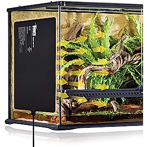 iPower 8" x 18" Reptile Heat Mat Under Tank Heater Terrarium Heating Pad for Amphibians and Reptiles Pet, Digital Thermometer and Hygrometer with Humidity Probe, Black