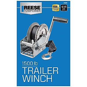 Reese Towpower 74329 Trailer Winch,Silver