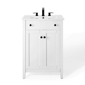 Modway Nantucket 24" Bathroom Vanity in White, 24 Inch