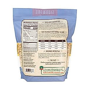 Bob's Red Mill Gluten Free Organic Old Fashioned Rolled Oats, 2 Pound (Pack of 1)