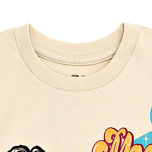 Marvel Moon Girl and Devil Dinosaur Big Girls Oversized Drop Shoulder T-Shirt & Bike Shorts Outfit Khaki/Orange 10-12