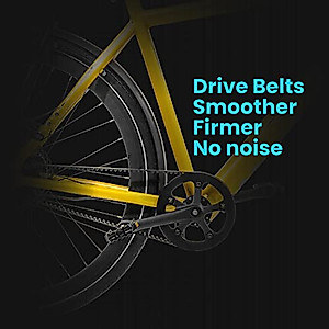 MAGICYCLE Commuter Electric Bike for Adults 350W Motor Belt Drive Ebike 52V 7A Lightweight Electric Bike 28" 20MPH Commuter Electric Bicycle Up to 40 Miles (Black)