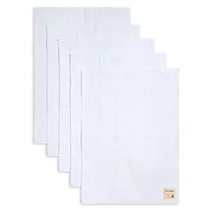 Burts Bees Baby Infant Burp Cloths, 100% Organic Cotton Extra Absorbent Soft Fabric Drool Cloths, 5-Pack Newborn Must-Have Essential Large Burping Cloths, One Size 17 x 11.75 Inches