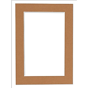 13x19 Mat Bevel Cut for 11.5x17 Photos - Acid Free Aged Oak Brown Precut Matboard - for Pictures, Photos, Framing - 4-ply Thickness