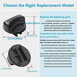 Reyhoar 2186494B Refrigerator Water Filter Cap Replacement Part - Compatible with Whirlpool & Kenmore & Kitchenaid Refrigerators - Replaces WP2186494B, 2186884B, 2186494TG, 4392866, 4392870