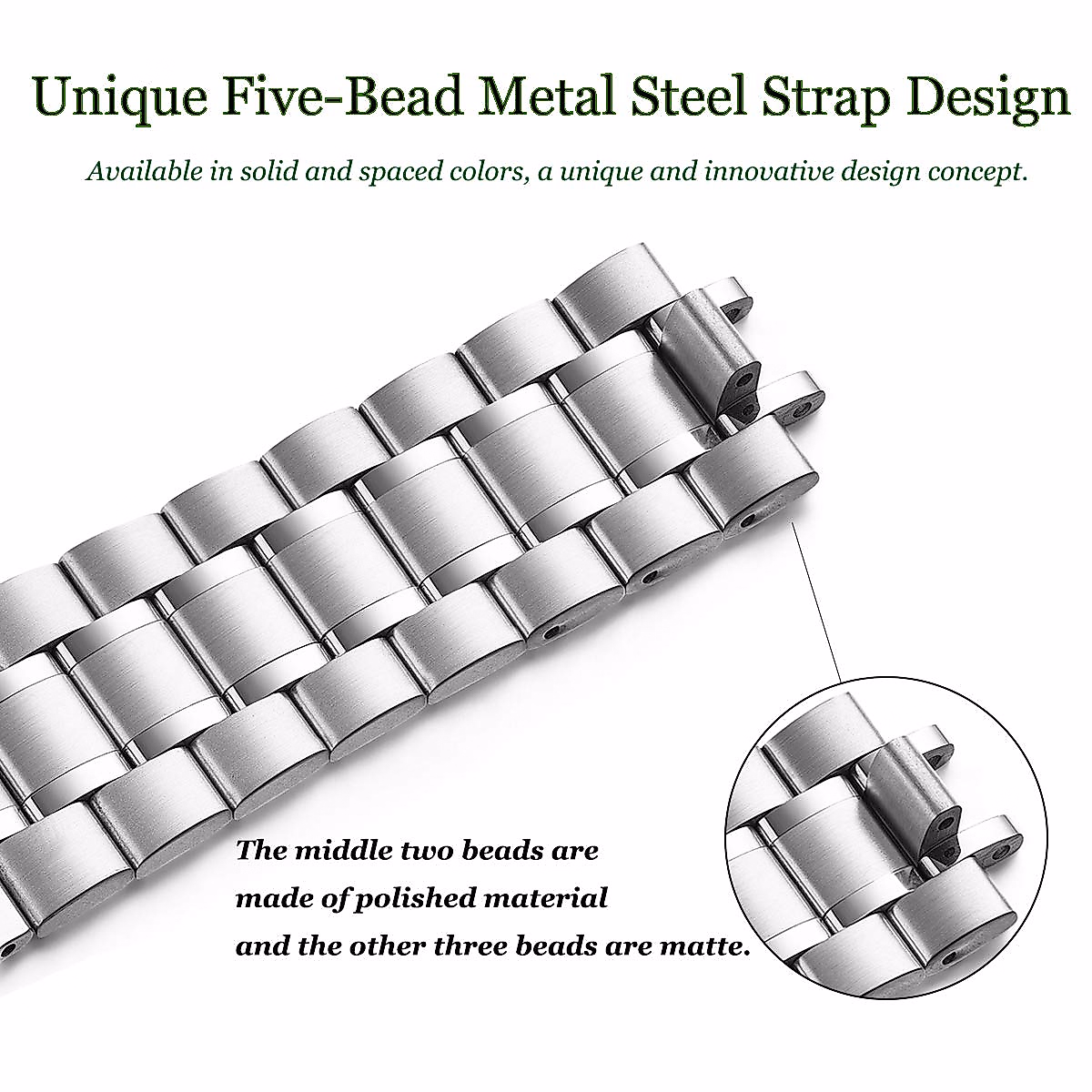 Bestig Compatible for Apple Watch Band 49mm/46mm/45mm/44mm/42mm(Series 3 2 1) Men Women, Premium Solid Stainless Steel Metal Sport Business Strap for iWatch Ultra Series 10 9 8 7 6 SE 5 4(Silver)