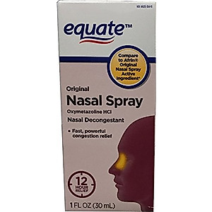 Equate Original Nasal Spray, Oxymetazoline Hydrochloride, 1oz, Compare to Afrin Original