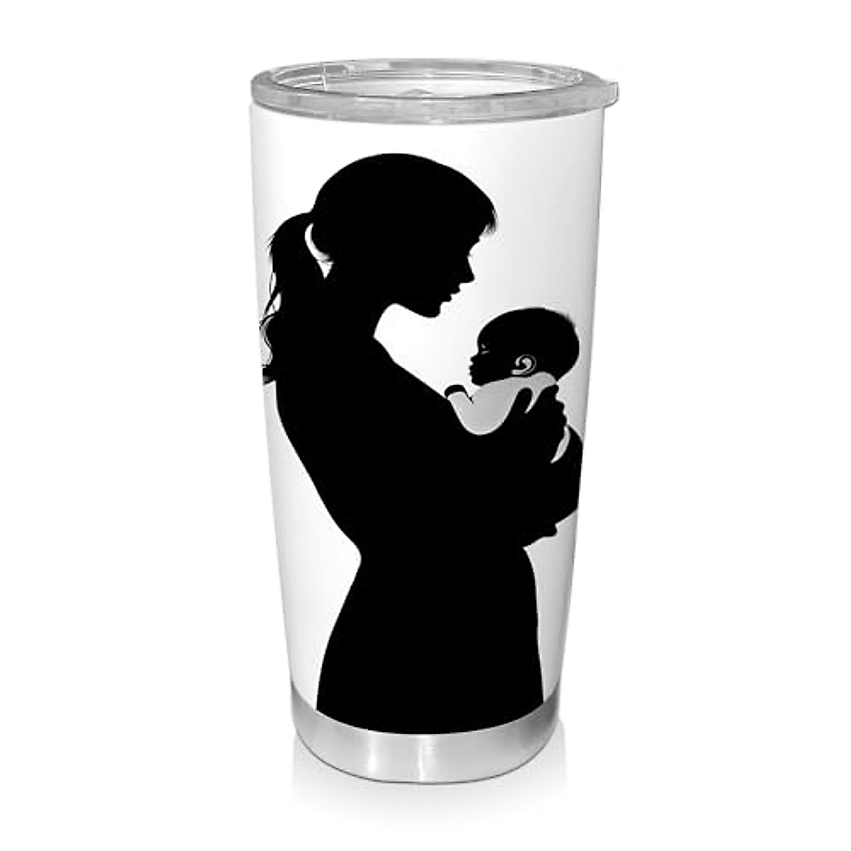 FOCIUZTA 20oz Coral and Navy Geometric Abstract Tumbler with lid, Travel Coffee Cup, Ideal for Easter, Gaming Enthusiast, Mother Day, and birthday gifts