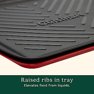 Cuisinart CPK-200 Grilling Prep and Serve Trays, Black and Red Large 17 x 10. 5