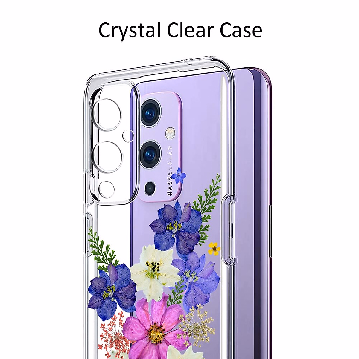 Unov Case Compatible with OnePlus 9 5G Clear with Design Soft TPU Shock Absorption Slim Embossed Pattern Protective Back Cover OnePlus 9 5G Case 6.5 inch (Very Peri Bouquet)