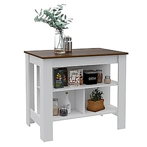 TUHOME Cala Kitchen Island Engineered Wood Kitchen Islands in Multi-Color