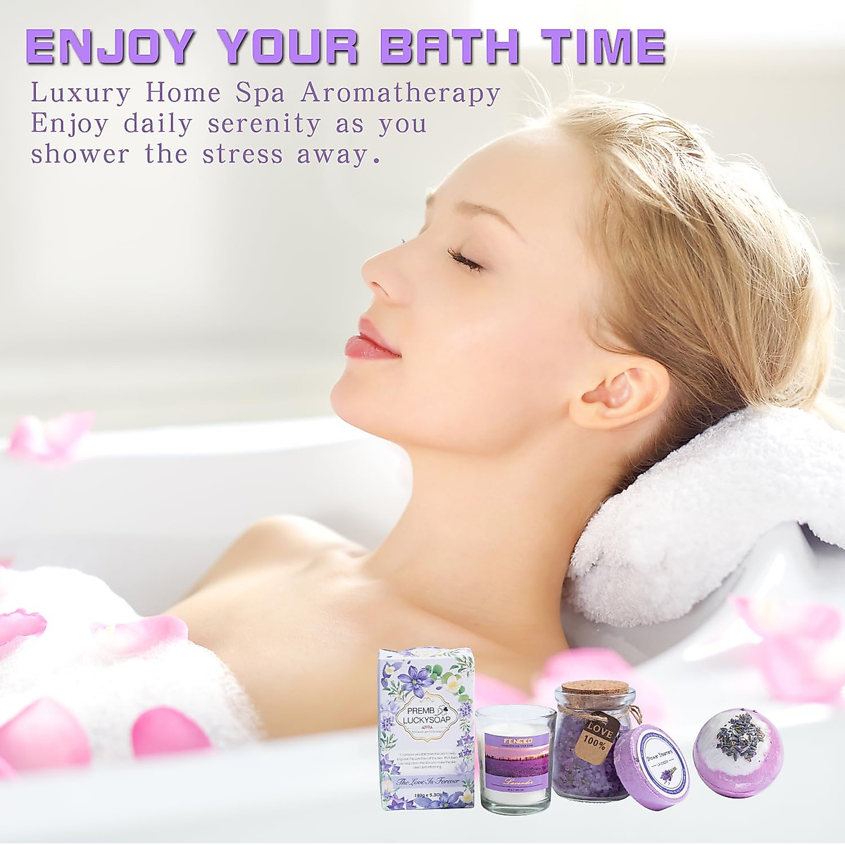 Birthday Gifts for Women,Gifts for Her Purple Gifts Basket for Women Lavender Relaxing Gift Set Self Care Package Unique Female Gift Ideas Birthday Presents Female Friendship Gifts Christmas Gifts