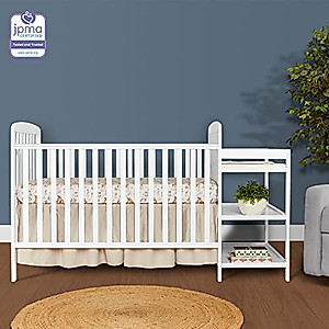 Dream On Me Anna 4-In-1 Full-Size Crib And Changing Table Combo In White