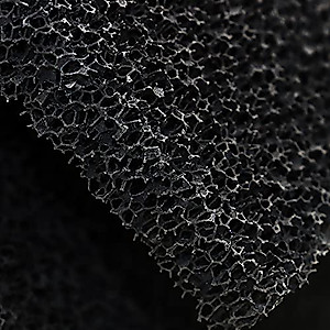 Cut to Fit Activated Carbon Media Pad Pre Filter, Sponge Filter Carbon for Aquarium Fish Tank Pond Reef Canister (36 x 12 x 0.4 inch 1pcs)