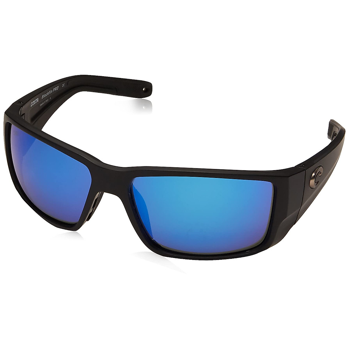 Costa Del Mar Man Sunglasses Matte Black Frame - Blue Mirror Lenses - 60MM
