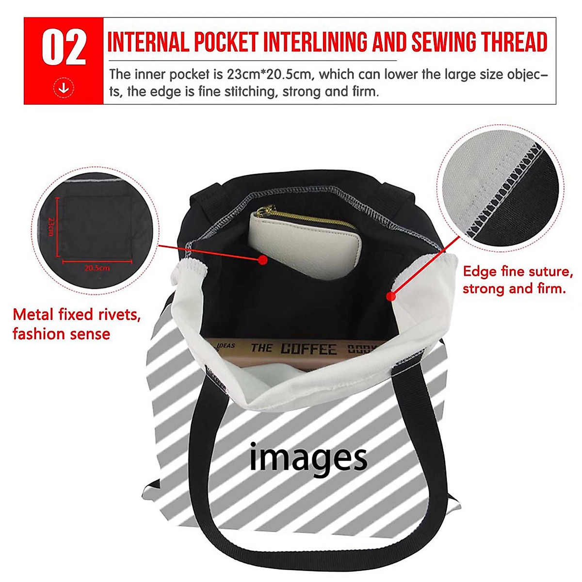 Tote Handbags For Women Canvas Reusable Tote Bag Women Shopping Shoulder Bags Book Bags Cute Border Collie Dog Designer