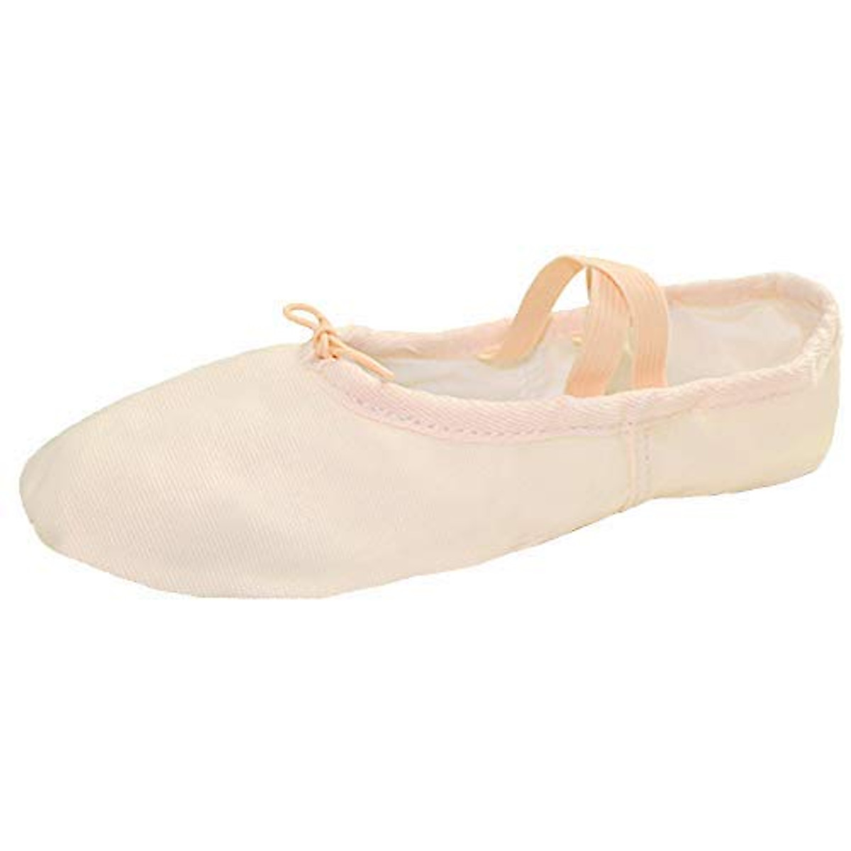 Danzcue Ballet Slipper Women's Canvas Split Sole Ballet Shoes, Ballet Pink, 9 M