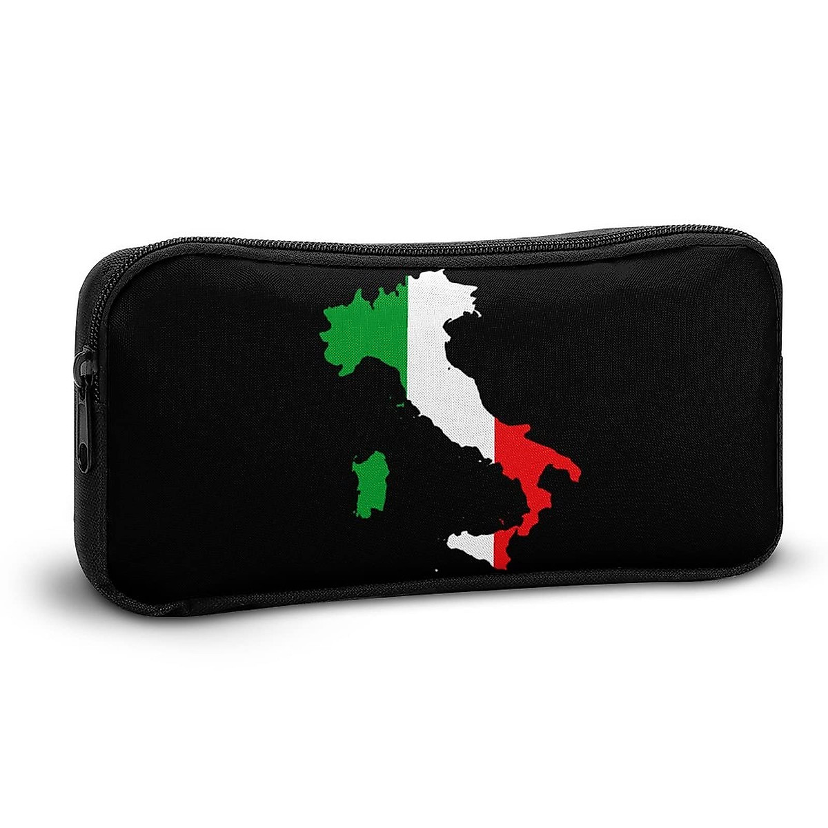 Italian Map Flag Pencil Case Stationery Pen Pouch Portable Makeup Storage Bag Organizer Gift