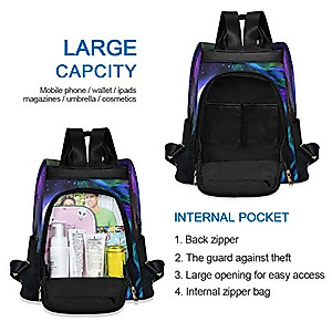 ALAZA Howling Wolf Spirit Backpack Purse for Women Anti Theft Fashion Back Pack Shoulder Bag