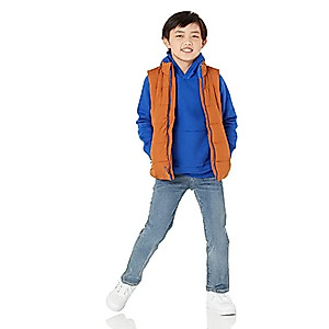 Amazon Essentials Boys' Fleece Pullover Hoodie Sweatshirts, White, X-Large